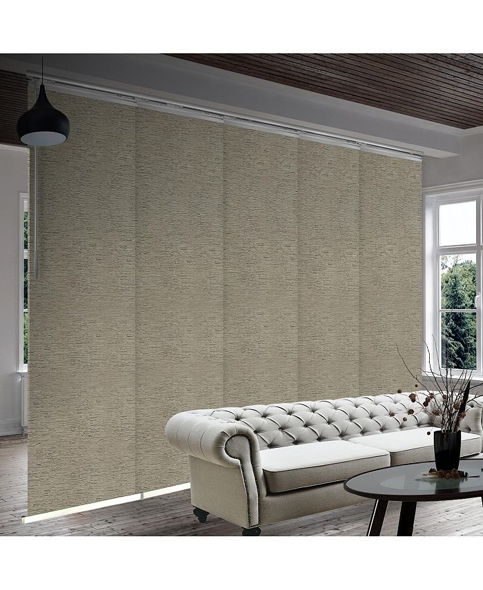 Rod Desyne Virgil Blind 5-Panel Single Rail Panel Track Extendable 58 ...