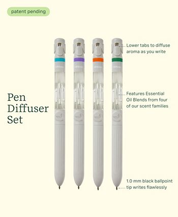 Lifelines Pen Diffuser Set with Assorted Essential Oil Blends, 4 Pack ...