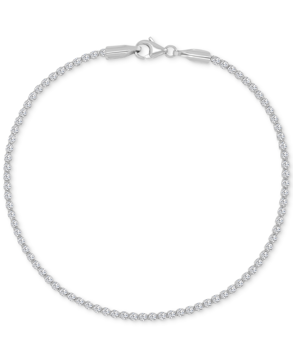 Click here for Cubic Zirconia Tennis Bracelet in 10k Gold - White... prices