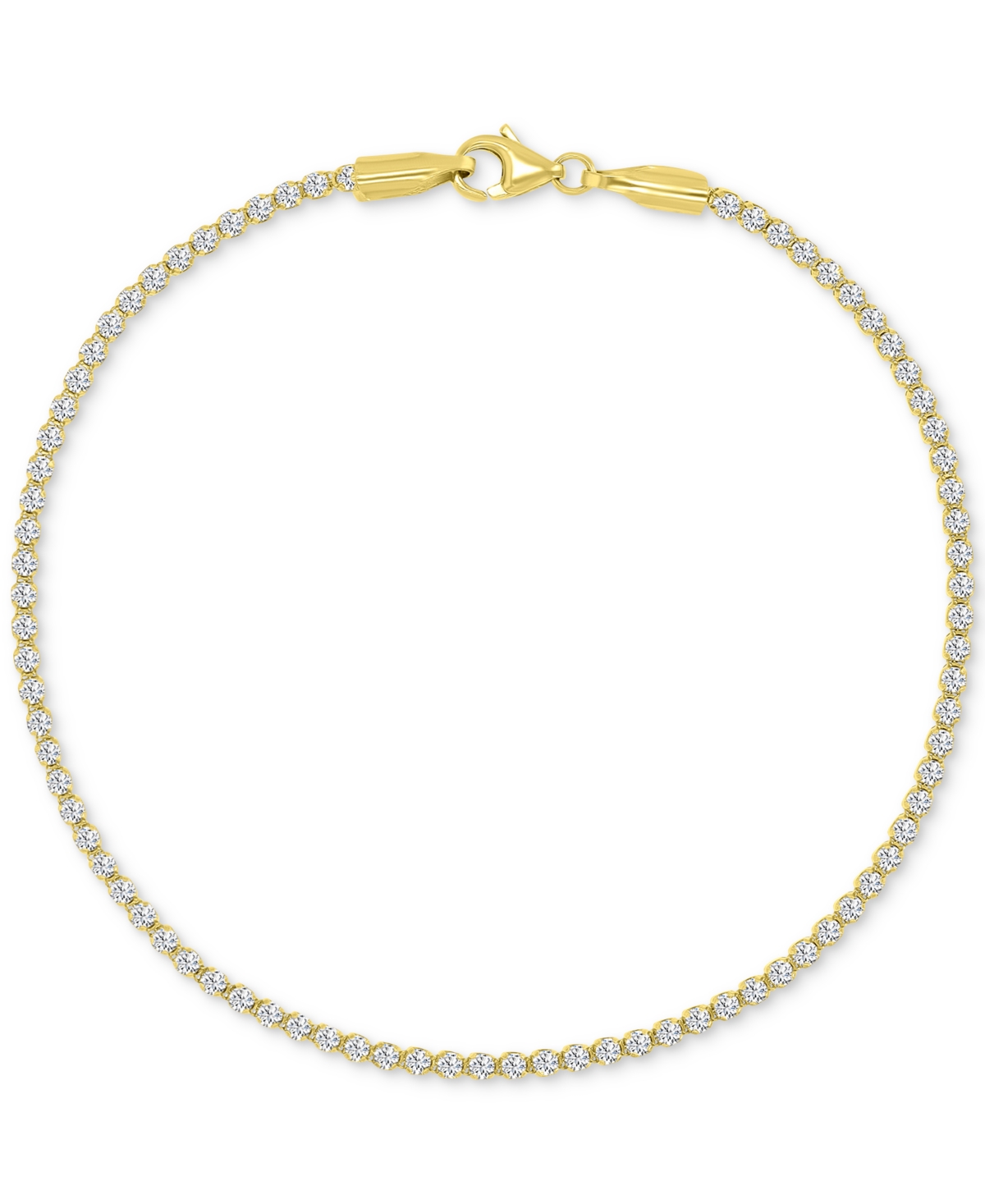 Click here for Cubic Zirconia Tennis Bracelet in 10k Gold - Gold prices