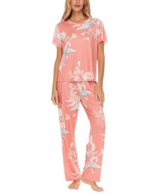 Flora by Flora Nikrooz Women's 2-Pc. Jody Floral Pajamas Set - Macy's