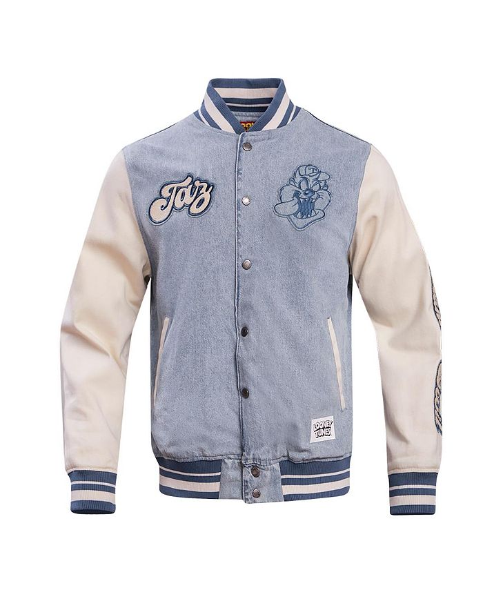 Freeze Max Men's Denim Looney Tunes Taz Full-Snap Varsity Jacket - Macy's