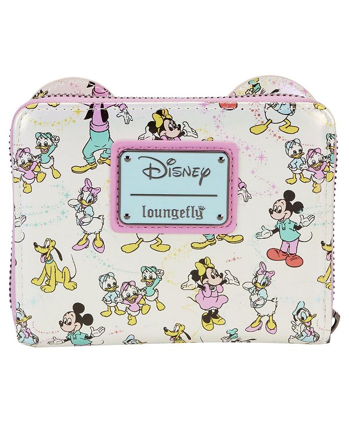 Loungefly Men's and Women's Disney100 All-Over-Print Zip-Around Wallet ...