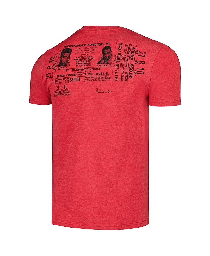 Contenders Clothing Men's Heather Red Muhammad Ali Robe 1965 T-shirt ...