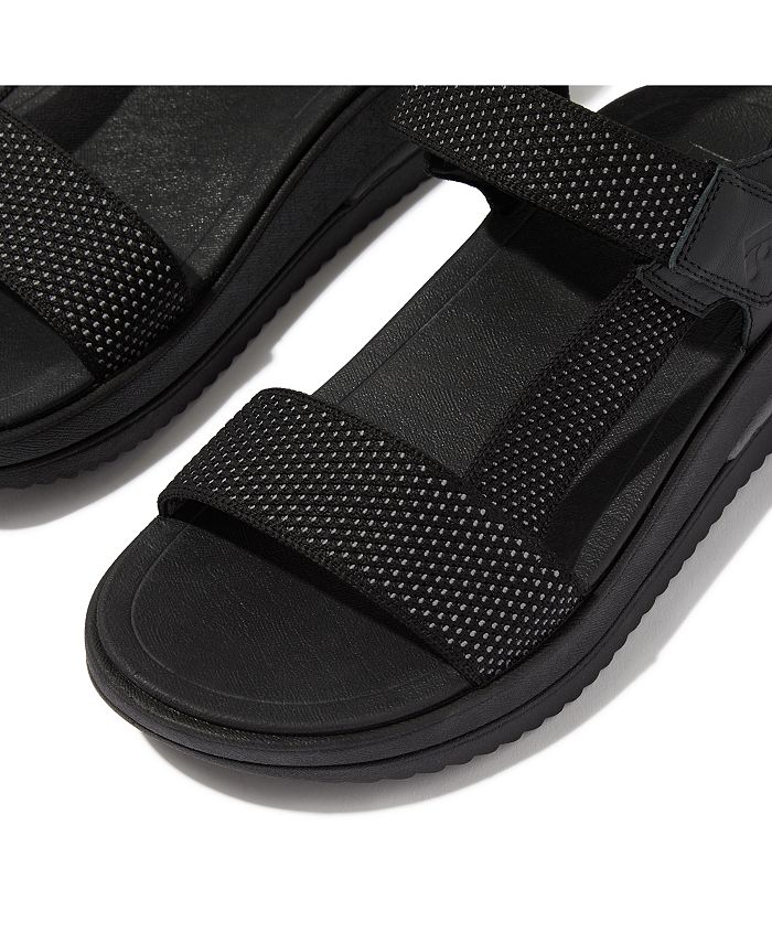 FitFlop Women's Surff Two-Tone Webbing or Leather Back-Strap Sandals ...