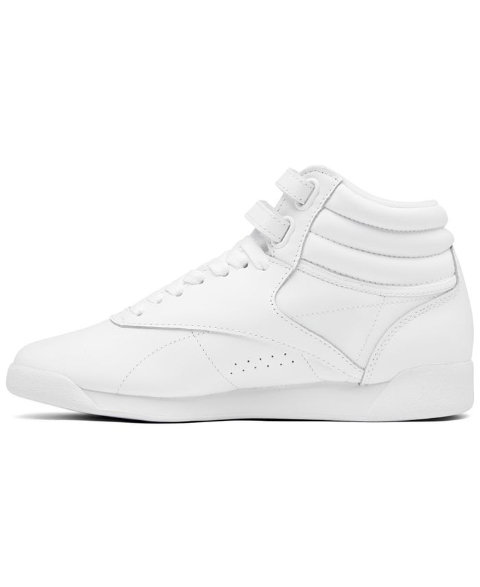 Reebok Women's Freestyle High Top Casual Sneakers from Finish Line - Macy's