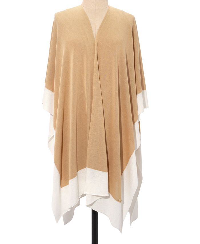 Lauren Ralph Lauren Tissue Weight Ruana with Border - Macy's