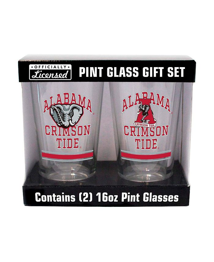 Logo Brands Alabama Crimson Tide 16 Oz Pint Glass Two Pack - Macy's