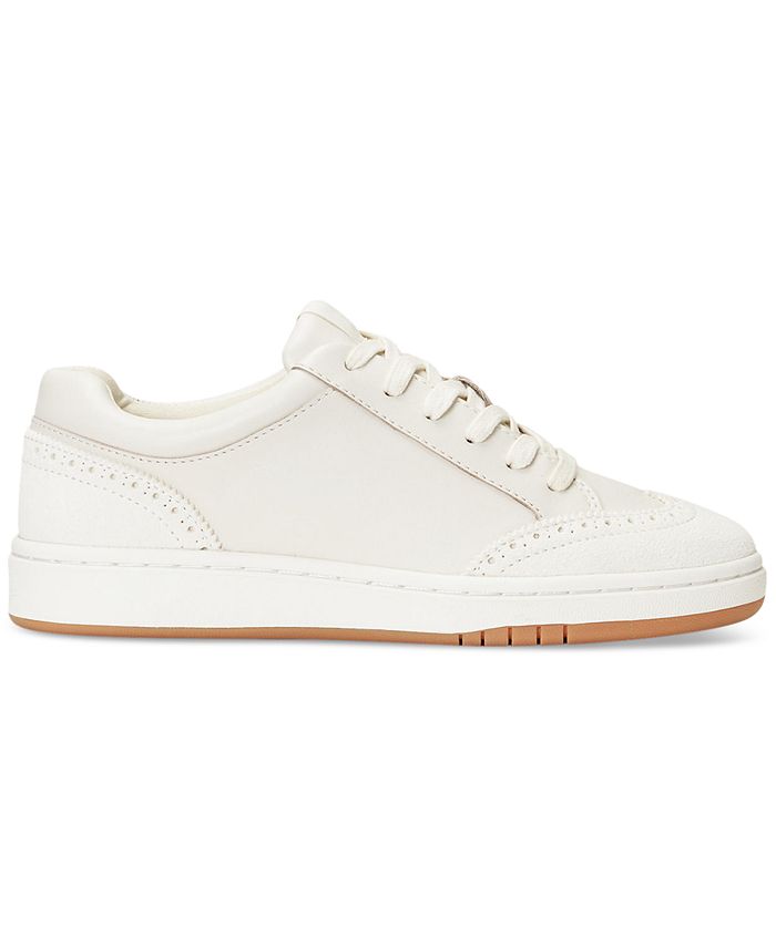 Lauren Ralph Lauren Women's Hailey Lace-Up Wingtip Sneakers - Macy's