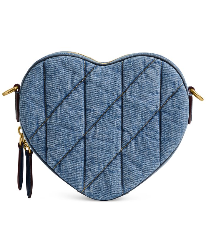 COACH Quilted Denim Heart Crossbody - Macy's