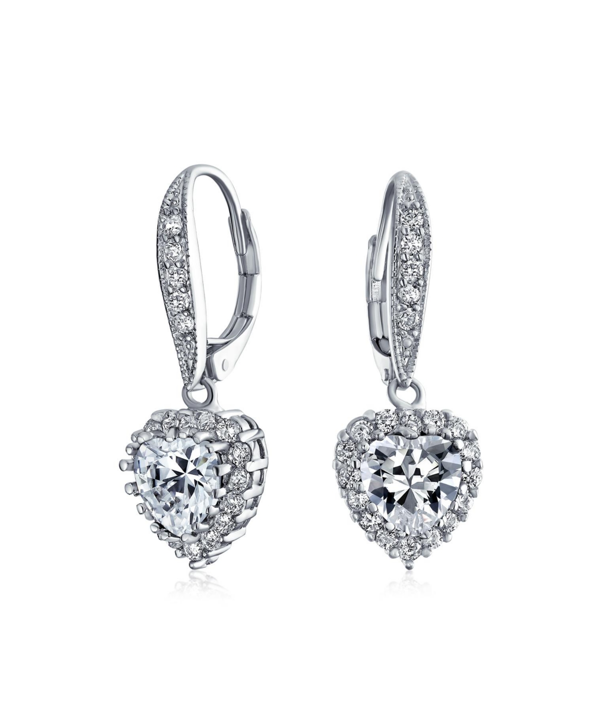 Click here for Bling Jewelry 4CT Cz Halo Heart Shaped Cubic Zirco... prices