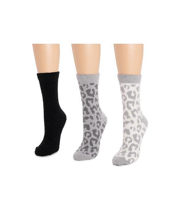 MUK LUKS Women's 3 Pack Cozy Compression Crew Socks - Macy's