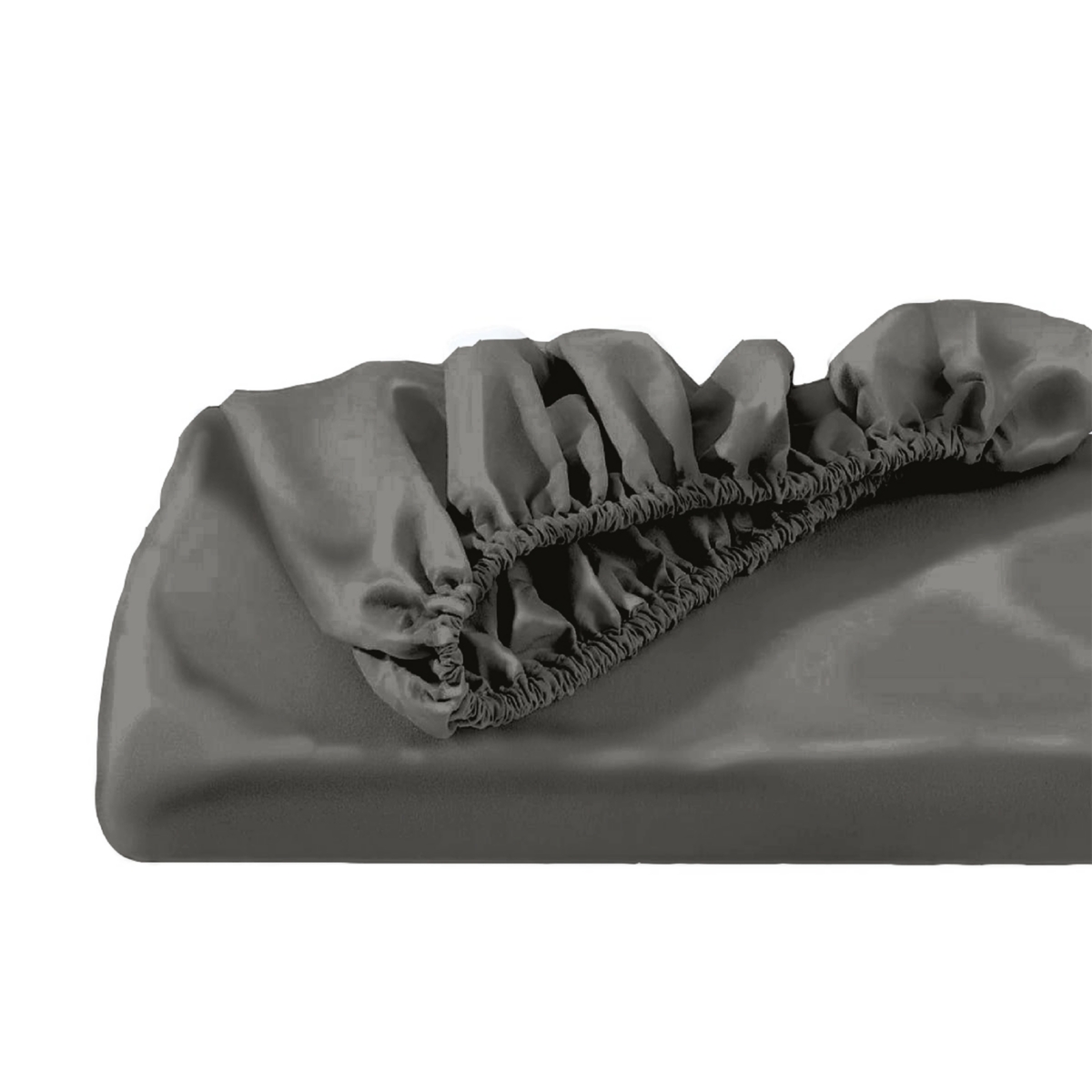 Click here for Night Satin Washable Fitted Sheet  Gunmetal Queen... prices