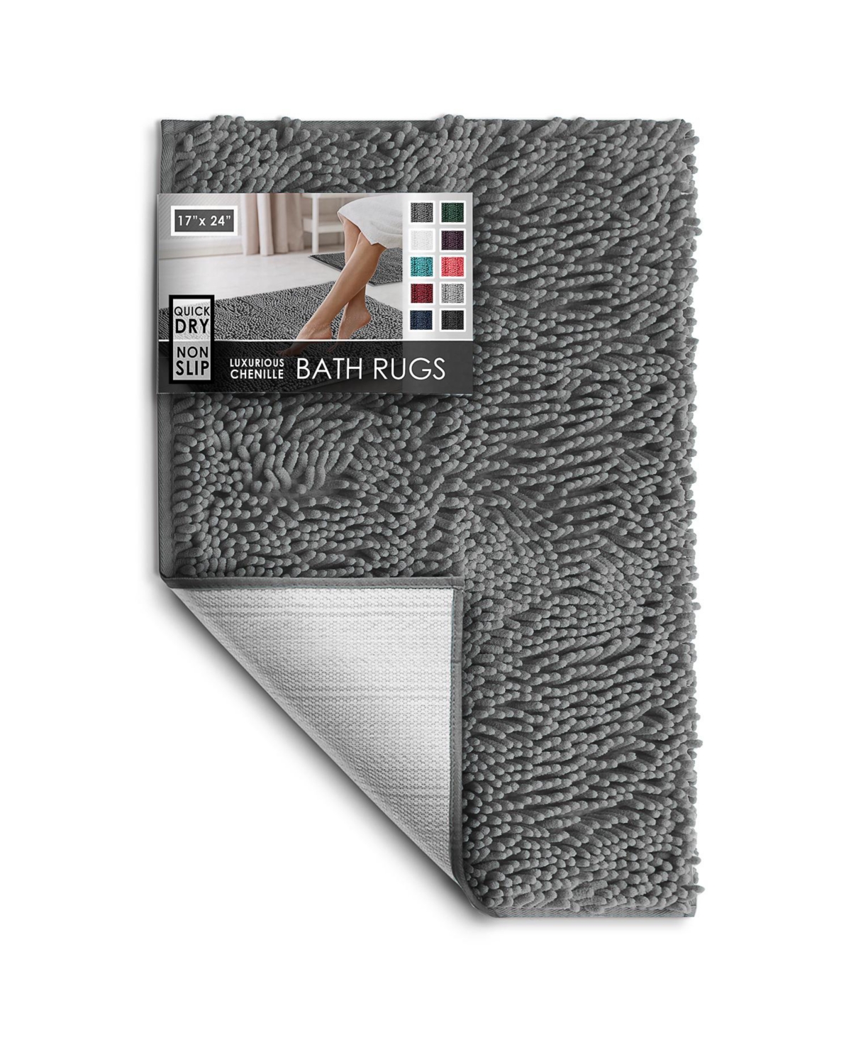 Click here for Ultra-Soft Quick-Dry Chenille Bath Rug - Non-Slip... prices