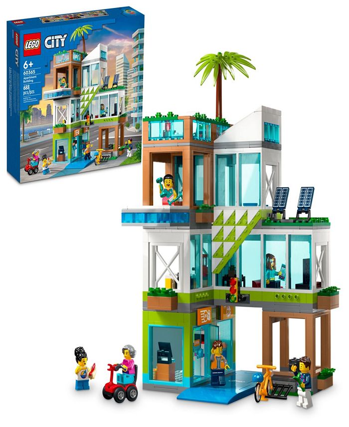 LEGO® My City 60365 Apartment Building Toy Multi-Floor Building Set ...