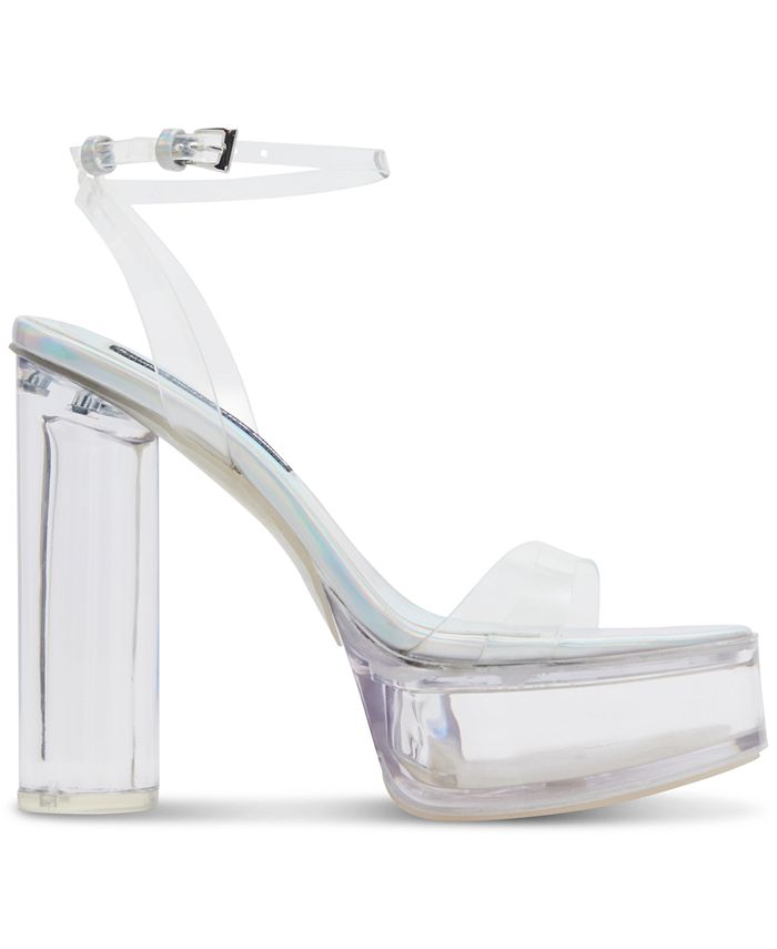 Steve Madden Nova Lucite Platform Dress Sandals - Macy's