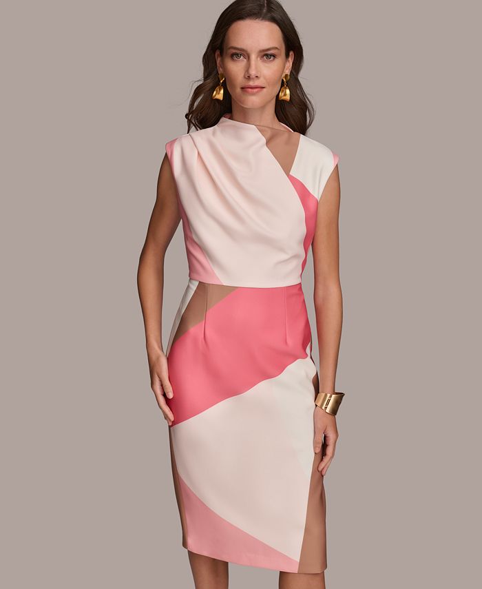 Donna Karan New York Donna Karan Women's Colorblocked Sheath Dress - Macy's