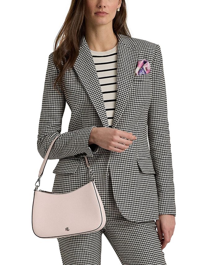 Lauren Ralph Lauren Crosshatch Leather Medium Danni Shoulder Bag - Macy's