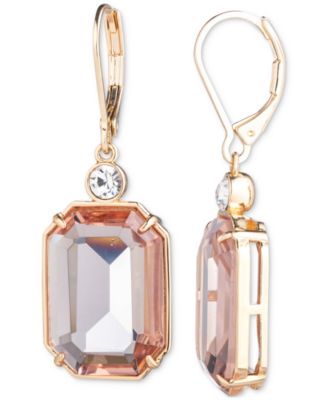 Lauren Ralph Lauren Gold-Tone Pavé & Color Stone Drop Earrings - Macy's