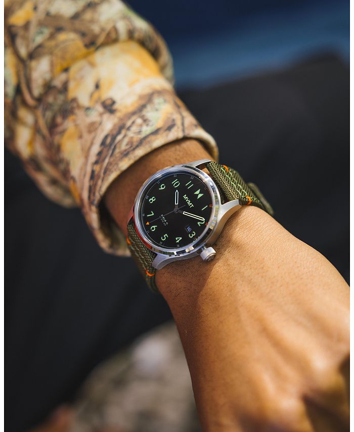 MVMT Field II Men's Green Nylon Watch 41mm - Macy's