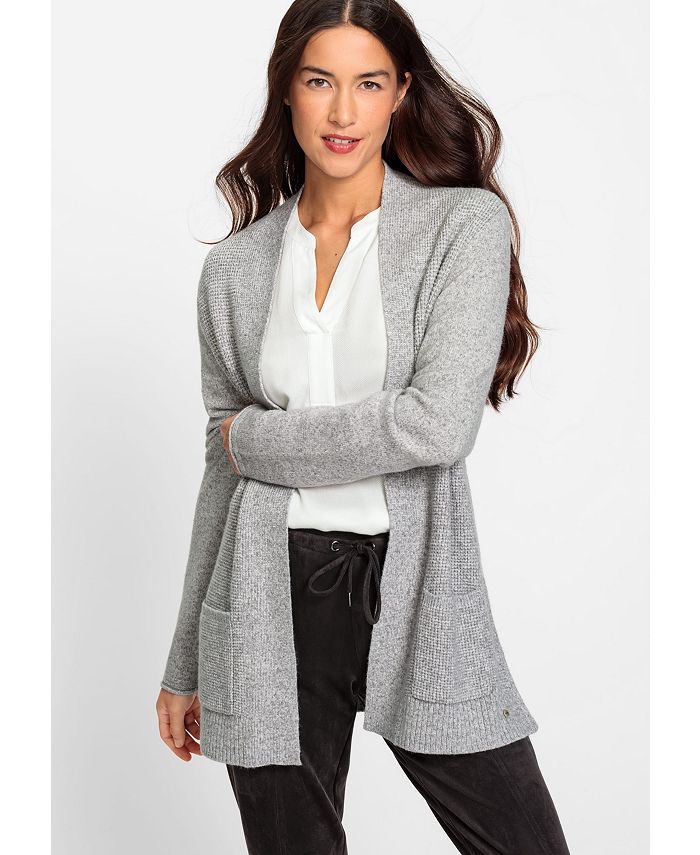 Olsen Long Sleeve Open Front Cardigan - Macy's