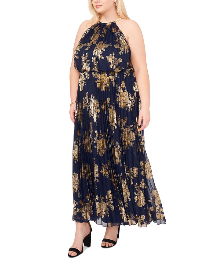 MSK Plus Size Floral-Print Dress - Macy's