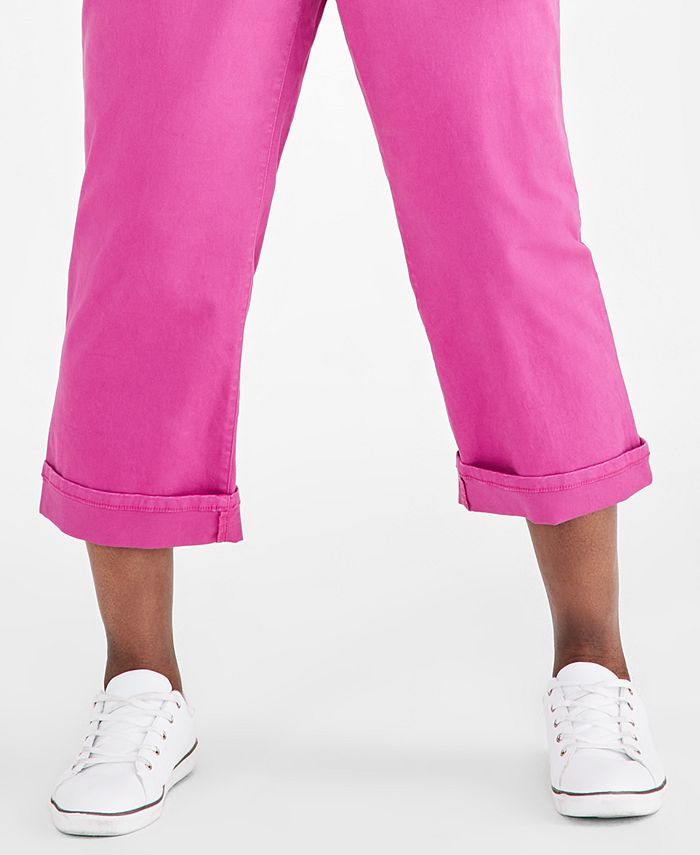 Style & Co Plus Size Curvy Roll-Cuff Capri Jeans, Created for Macy's ...