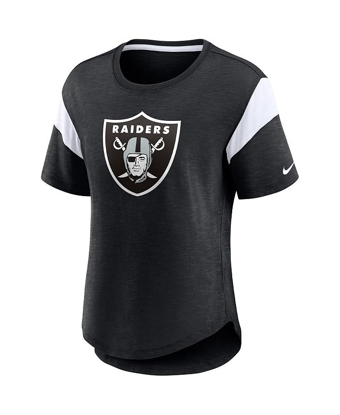 Nike Women's Heather Black Las Vegas Raiders Primary Logo Fashion Top ...