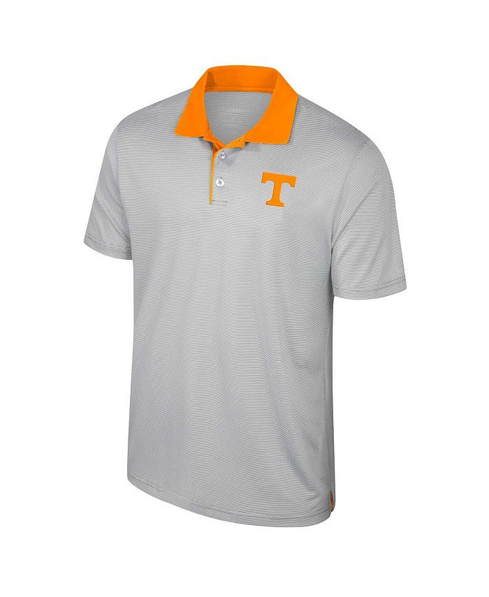 Colosseum Men's Gray Tennessee Volunteers Tuck Striped Polo Shirt - Macy's