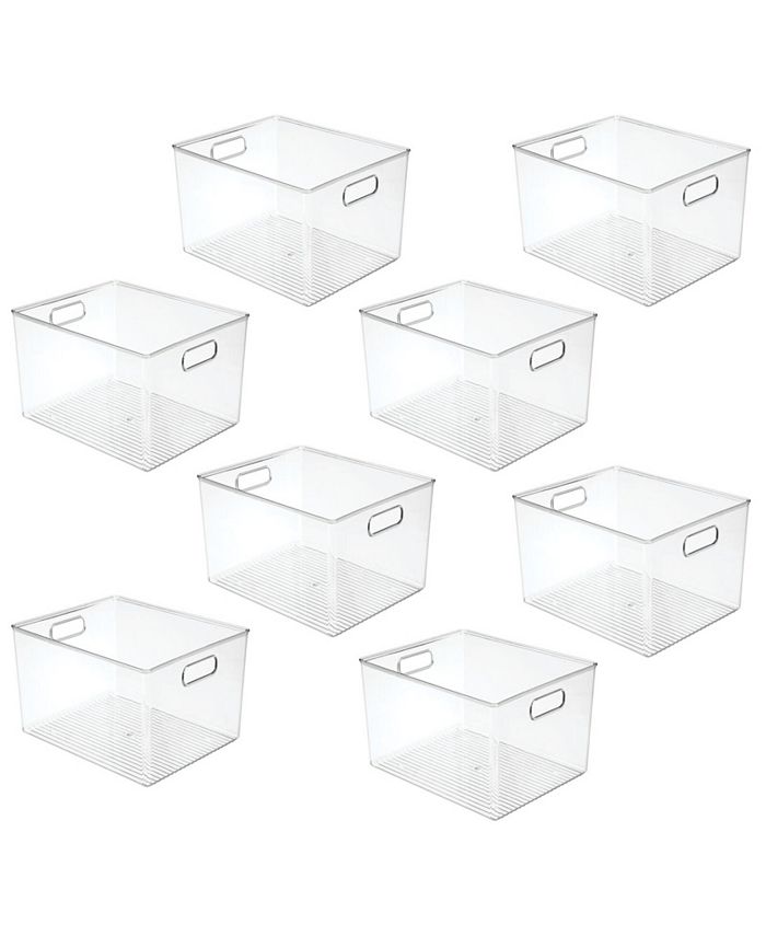 mDesign Plastic Office Supply Organizer Storage Bins w/ Handles - 12 x ...