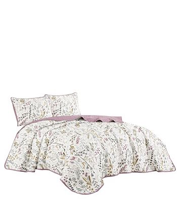 MarCielo 3 Piece Printed Quilt Set Lightweight Bedspread Set Lara ...