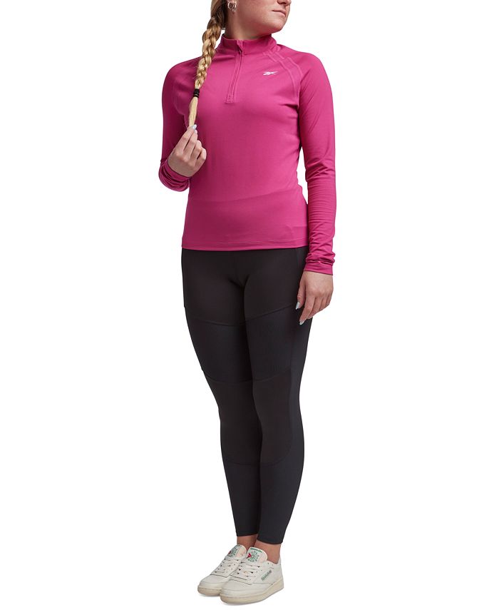 Reebok Women's Identity Performance Quarter Zip Top - Macy's