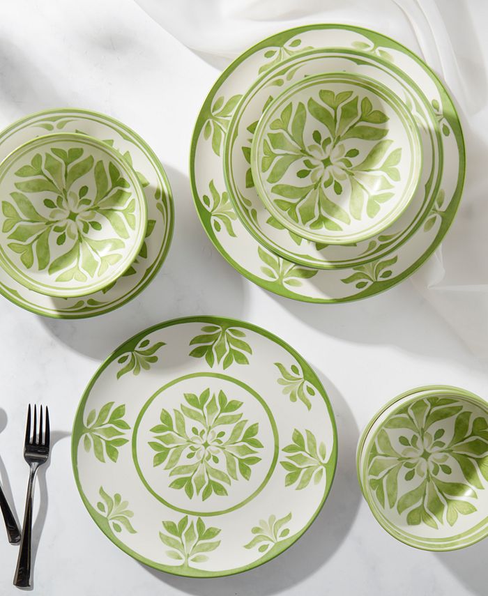 Tabletops Unlimited Bristol Green 12 Pc. Dinnerware Set, Service for 4 ...