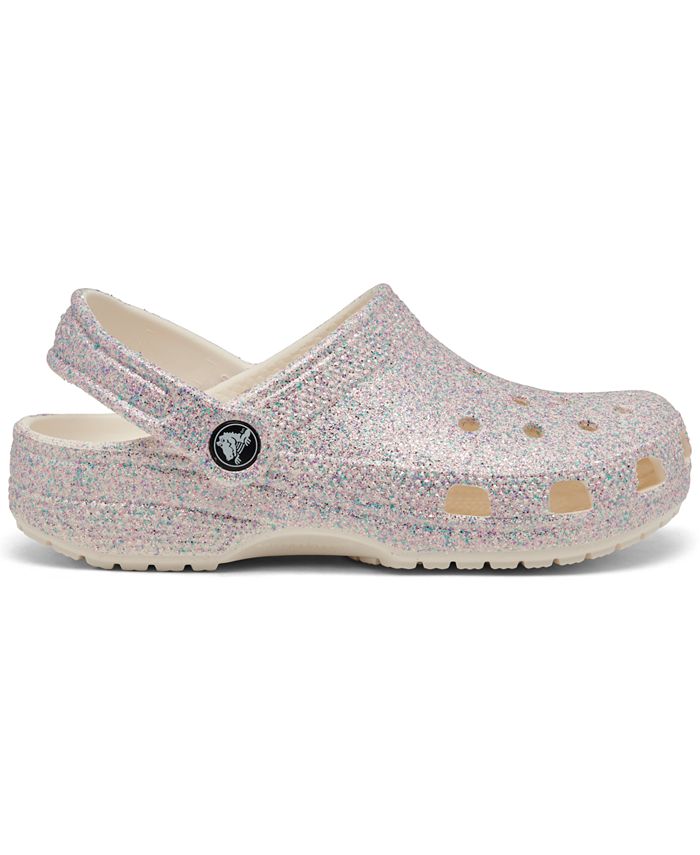 Crocs Little Girls Classic Glitter Clogs from Finish Line - Macy's