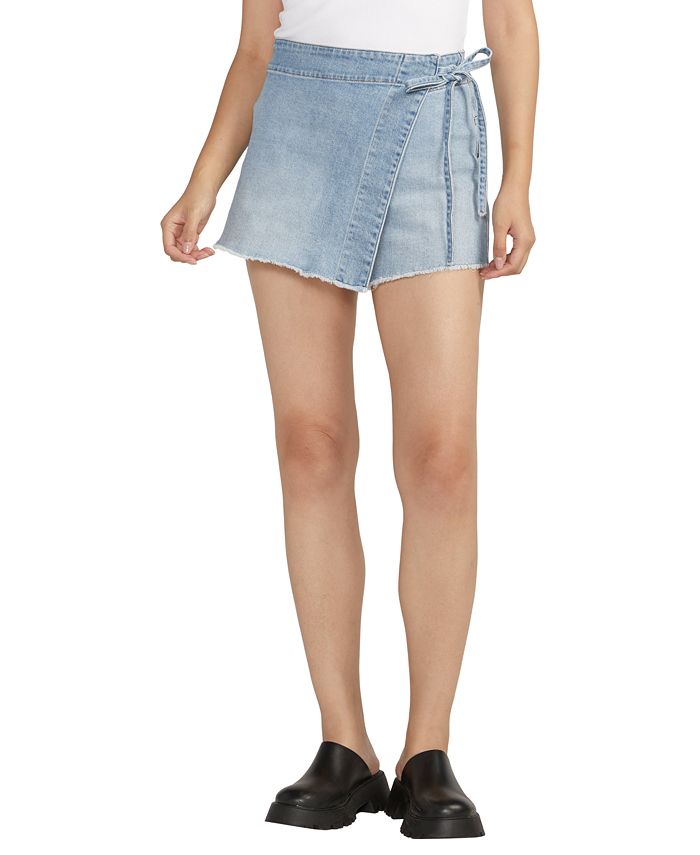 Silver Jeans Co. Women's Tie-Up Jeans Skort - Macy's