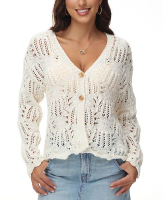 Frye Women's Reese Crochet Cardigan - Macy's