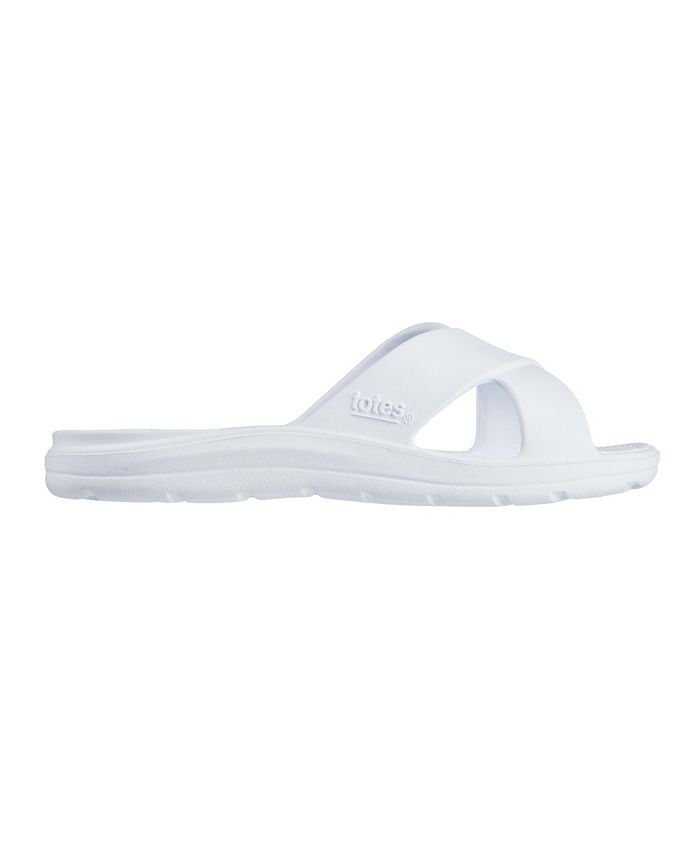 Totes Women's Molded Cross Slide Sandals with Everywear - Macy's