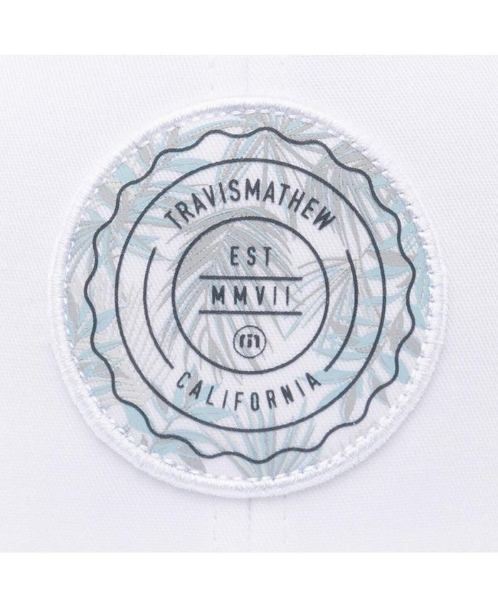 Travis Mathew Men's White The Patch Floral Trucker Adjustable Hat - Macy's