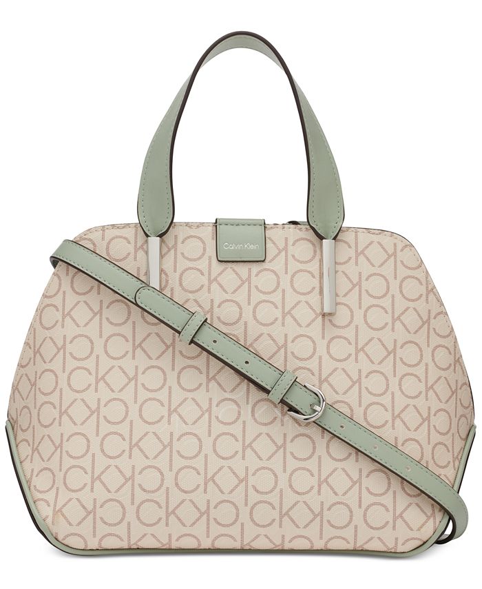 Calvin Klein Audrey Signature Convertible Satchel - Macy's