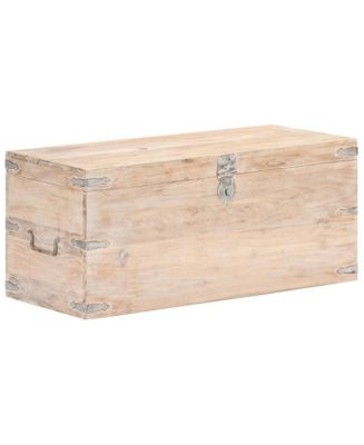 Chest 35.4"x15.7"x15.7" Solid Acacia Wood - Macy's