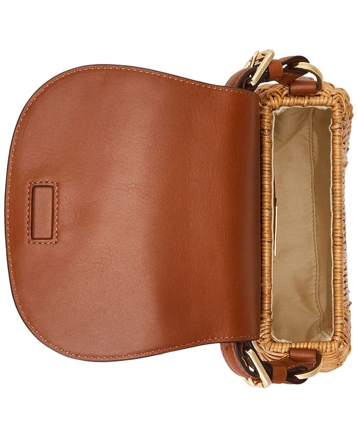 Lauren Ralph Lauren Tanner Rattan Small Crossbody Bag - Macy's