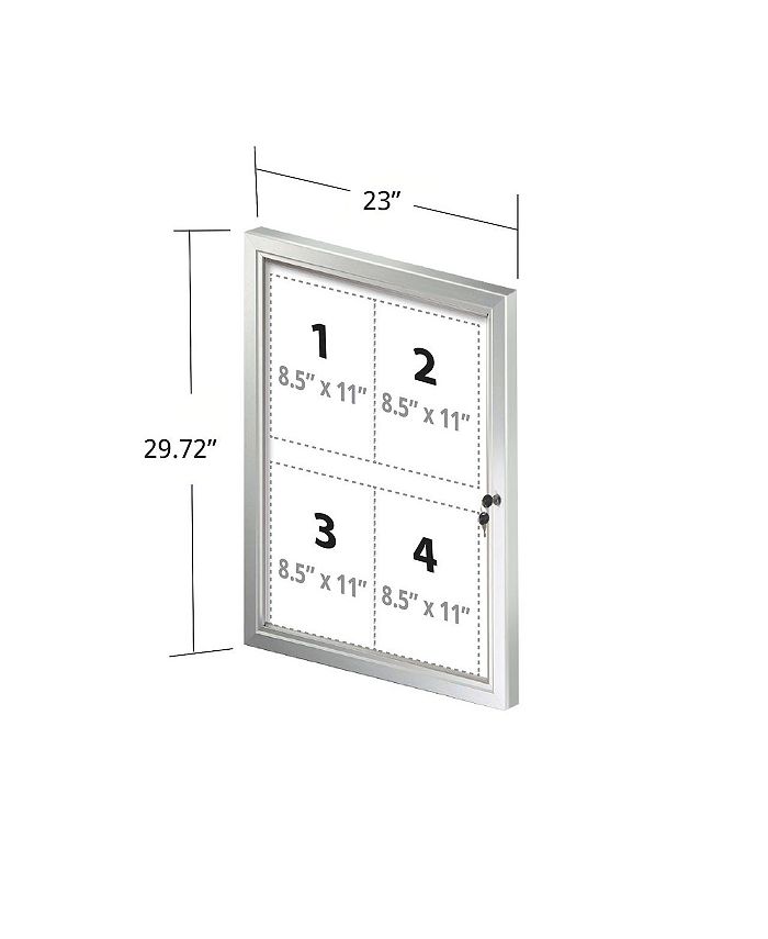 Azar Displays Small Enclosed Magnetic Message Board w/ Lock & Key - Macy's