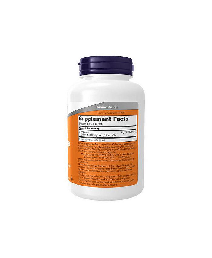 NOW Foods L-Arginine, 1000 mg, 120 Tabs - Macy's