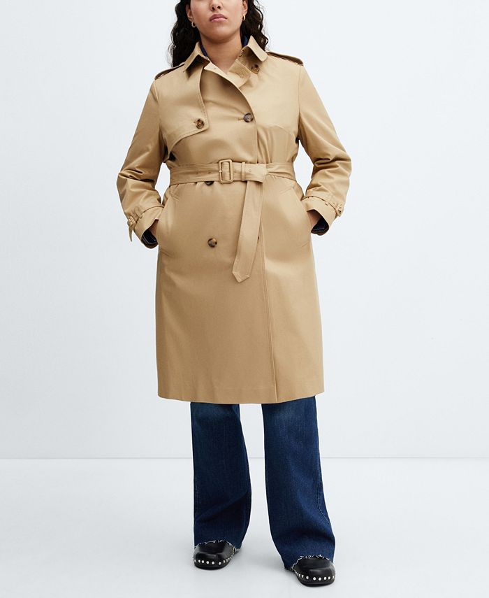 MANGO Women's Belted Classic Trench Coat - Macy's
