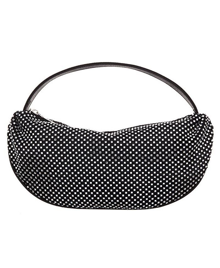 Nina Half Moon Crystal Netting Bag - Macy's