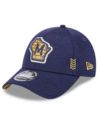 Men's New Era Navy Milwaukee Brewers 2024 Clubhouse 9FORTY Adjustable ...