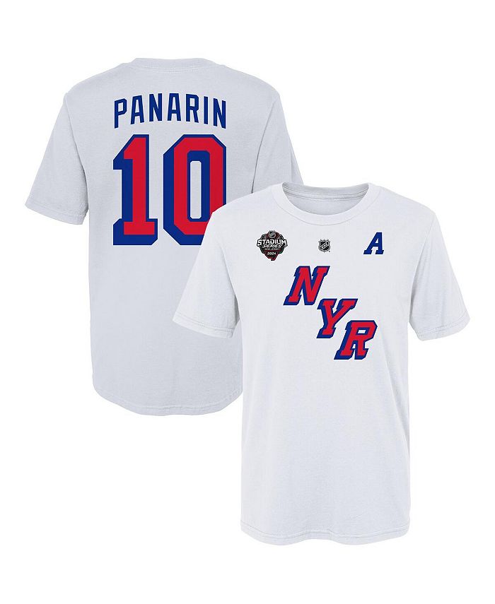 Outerstuff Big Boys Artemi Panarin White New York Rangers 2024 NHL Stadium Series Name and ...