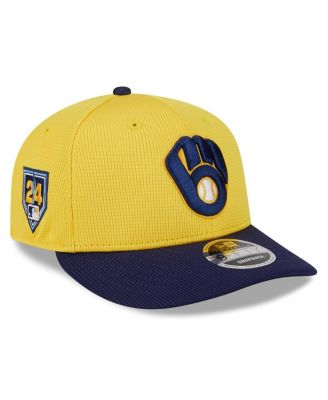 Men's New Era Gold, Navy Milwaukee Brewers 2024 Spring Training Low ...