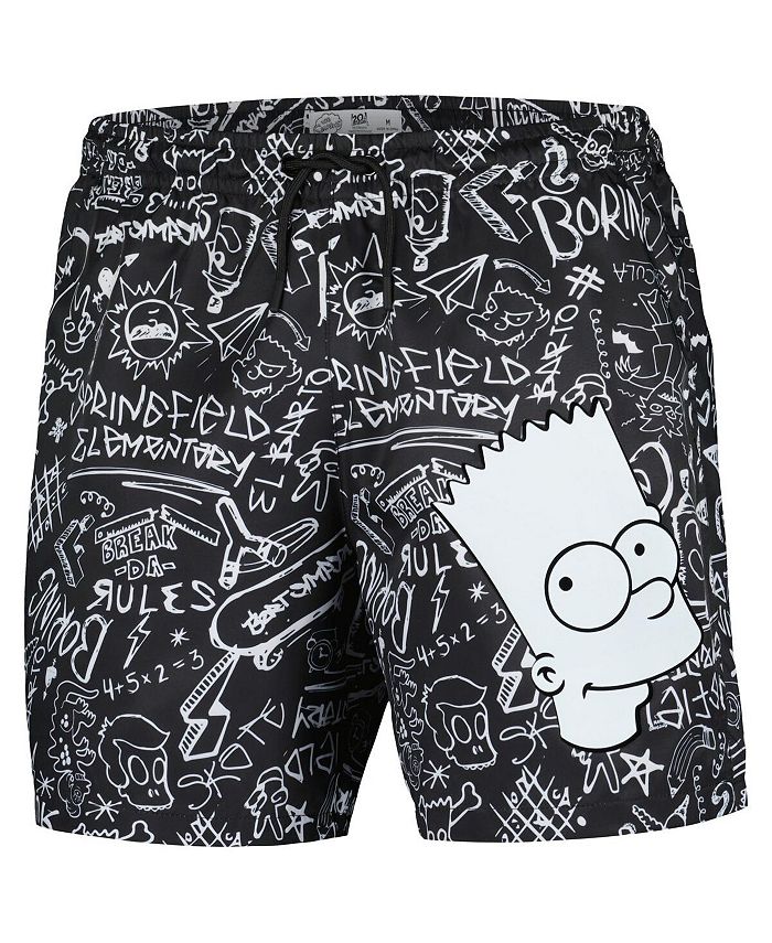 Freeze Max Men's Black The Simpsons Bart Sketch Shorts - Macy's