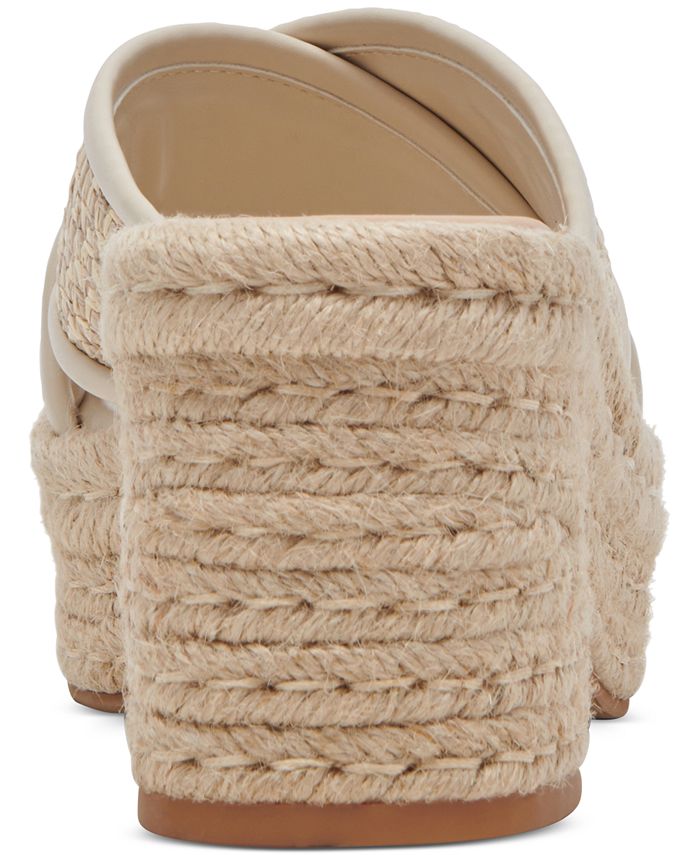 Dolce Vita Women's Eldora Crisscross Raffia Espadrille Platform Slide ...